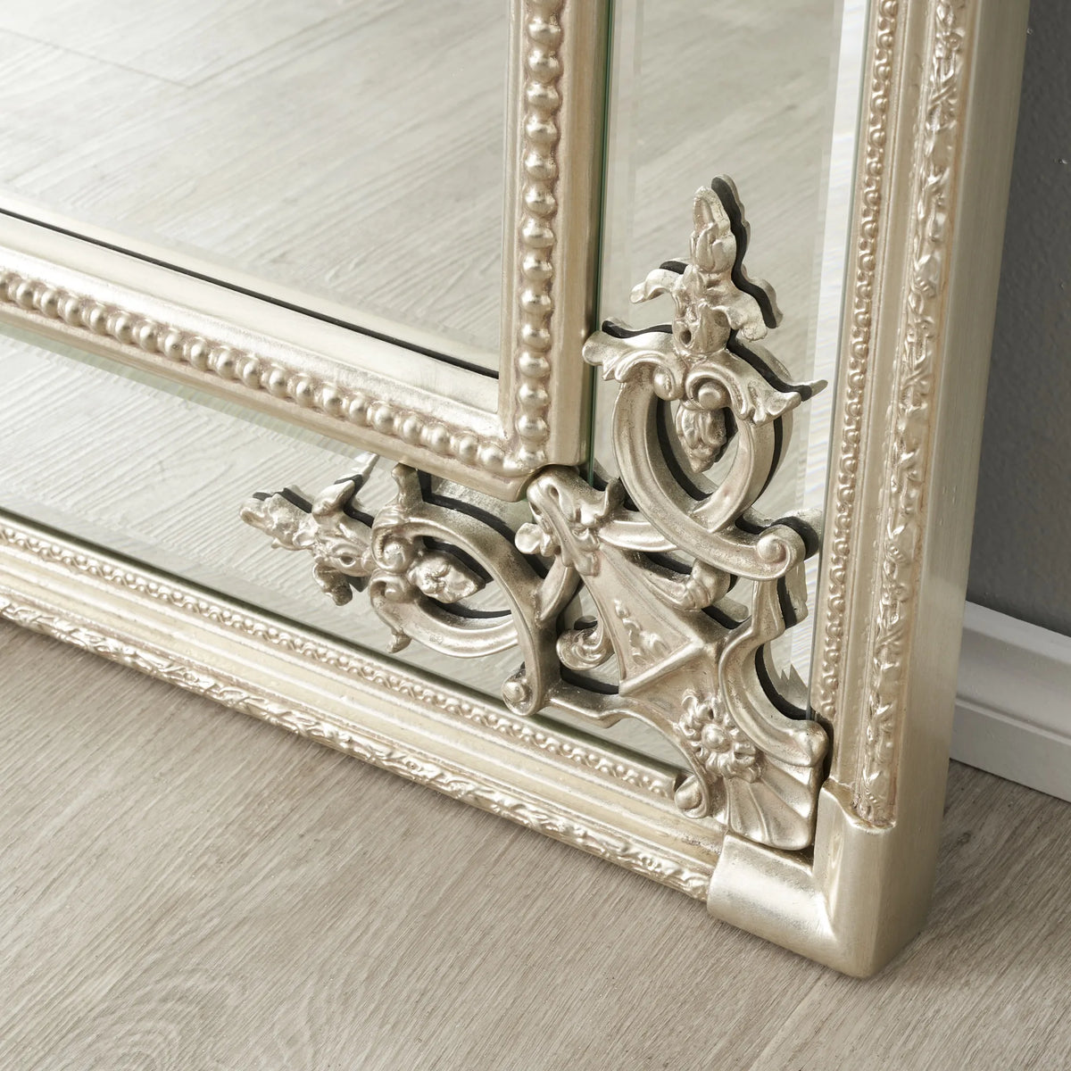 French Royal Champagne Traditional Antique Full Length Mirror – Silsan ...