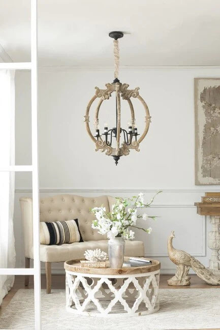 Hamptons style round coffee table store